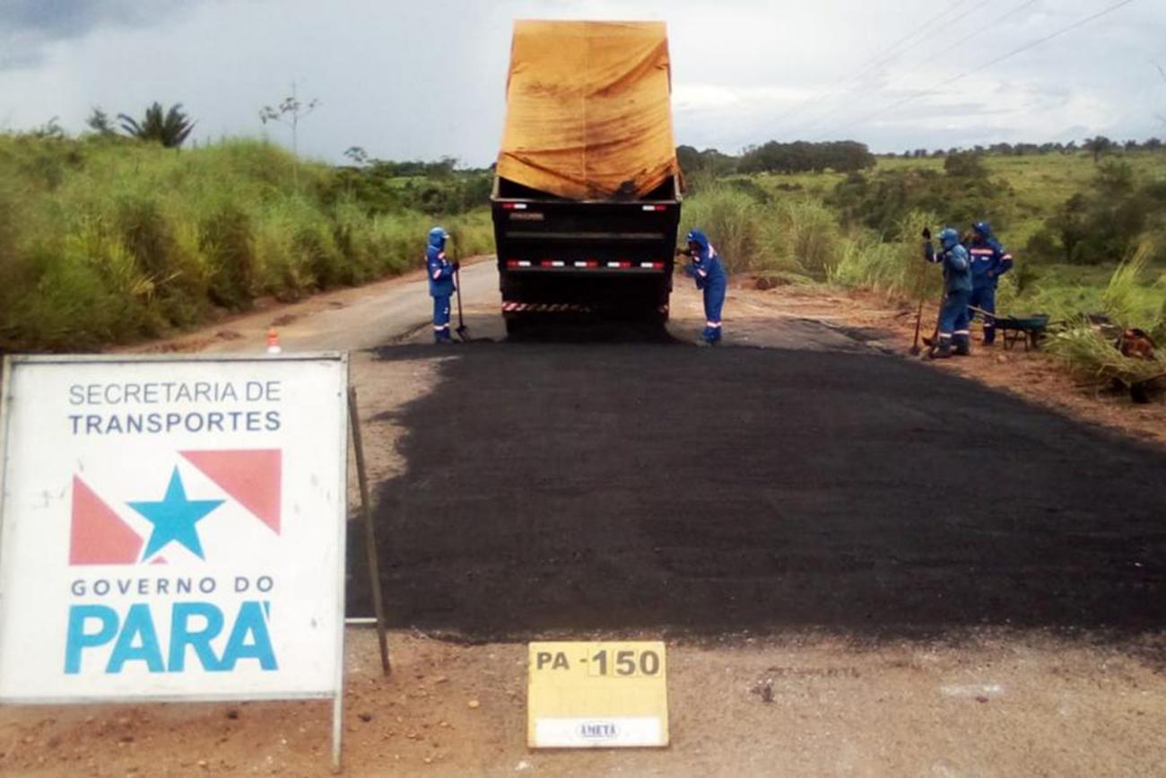 Rodovia PA-150, uma das mais extensas e importantes para a economia do ...